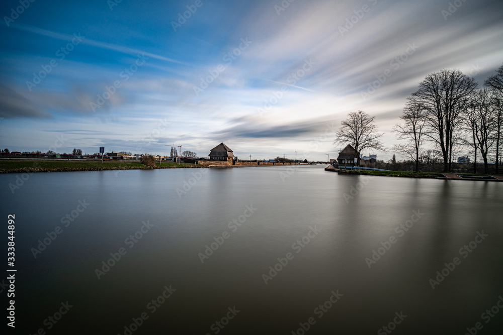 Hochwasser Weser Minden Stock Photo | Adobe Stock