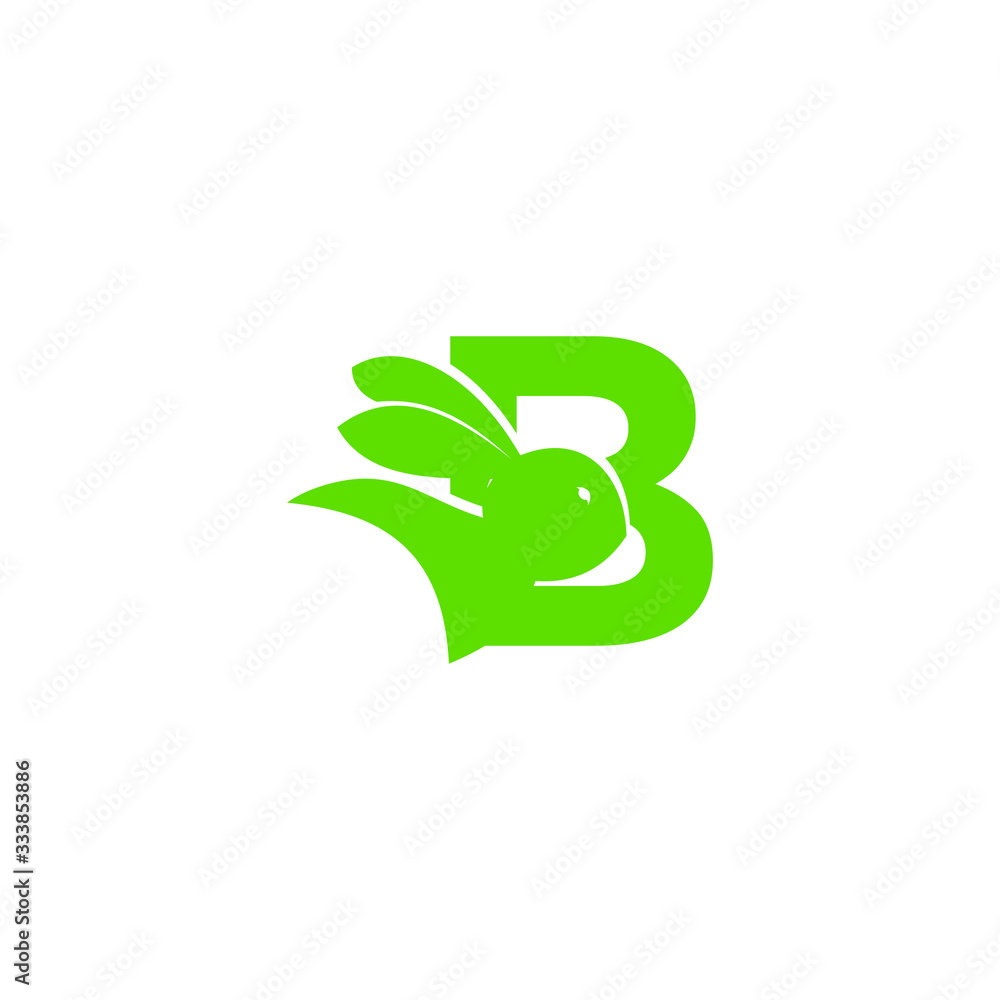 rabbit icon B. vector rabbit sign symbol on white background. Rabbit ...