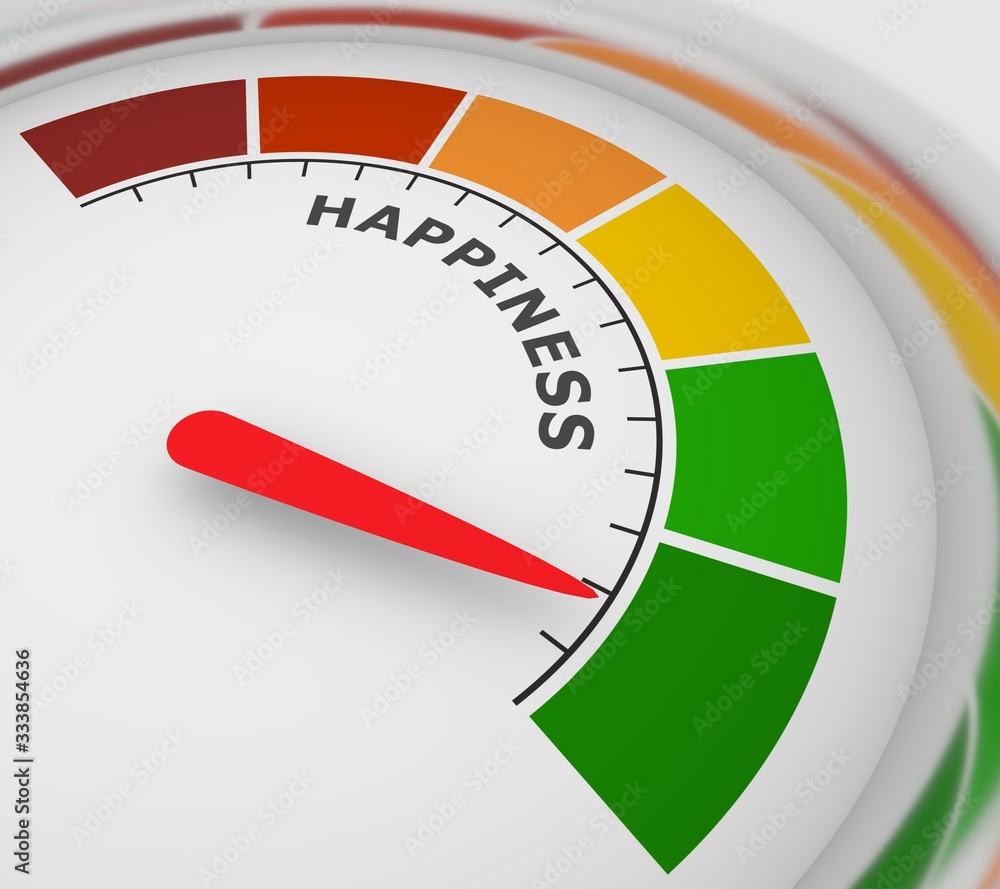 Good mood meter measure happiness or satisfaction level. Color scale ...
