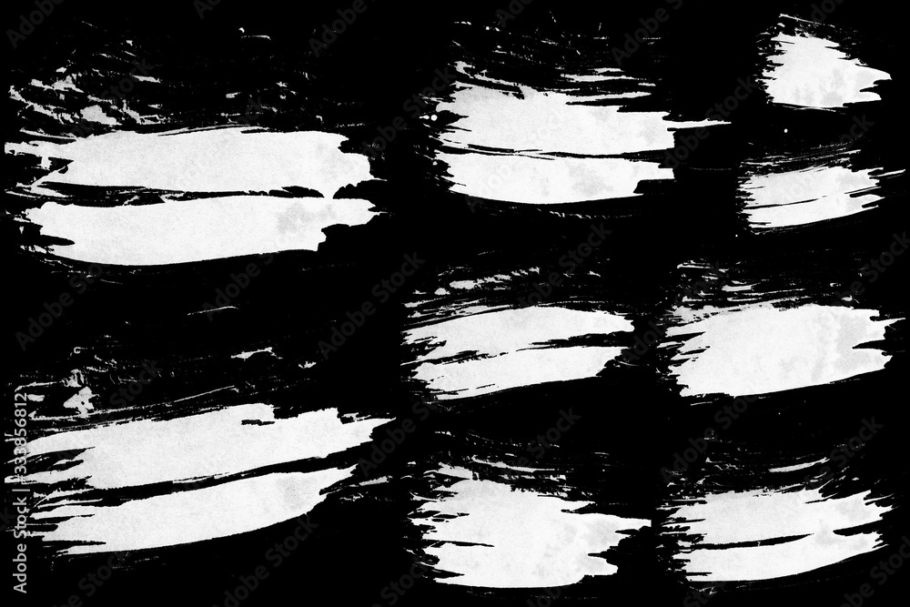 Brush paint strokes. Texture brushes and modern grunge brush lines. Ink ...