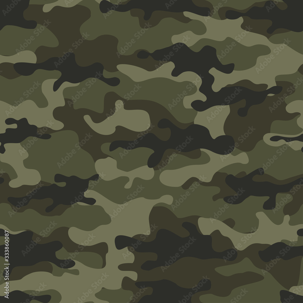 The green camouflage seamless pattern. Military hunting background ...