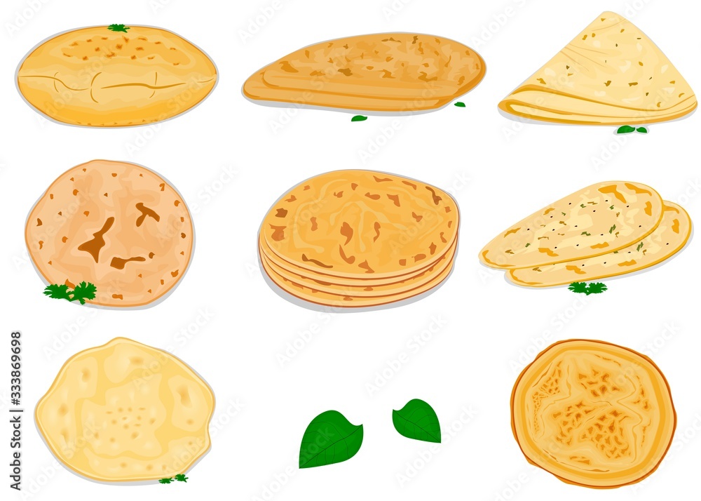 All indian Roti and Bread like Chapati, Rumali Roti, Kulcha, Paratha ...
