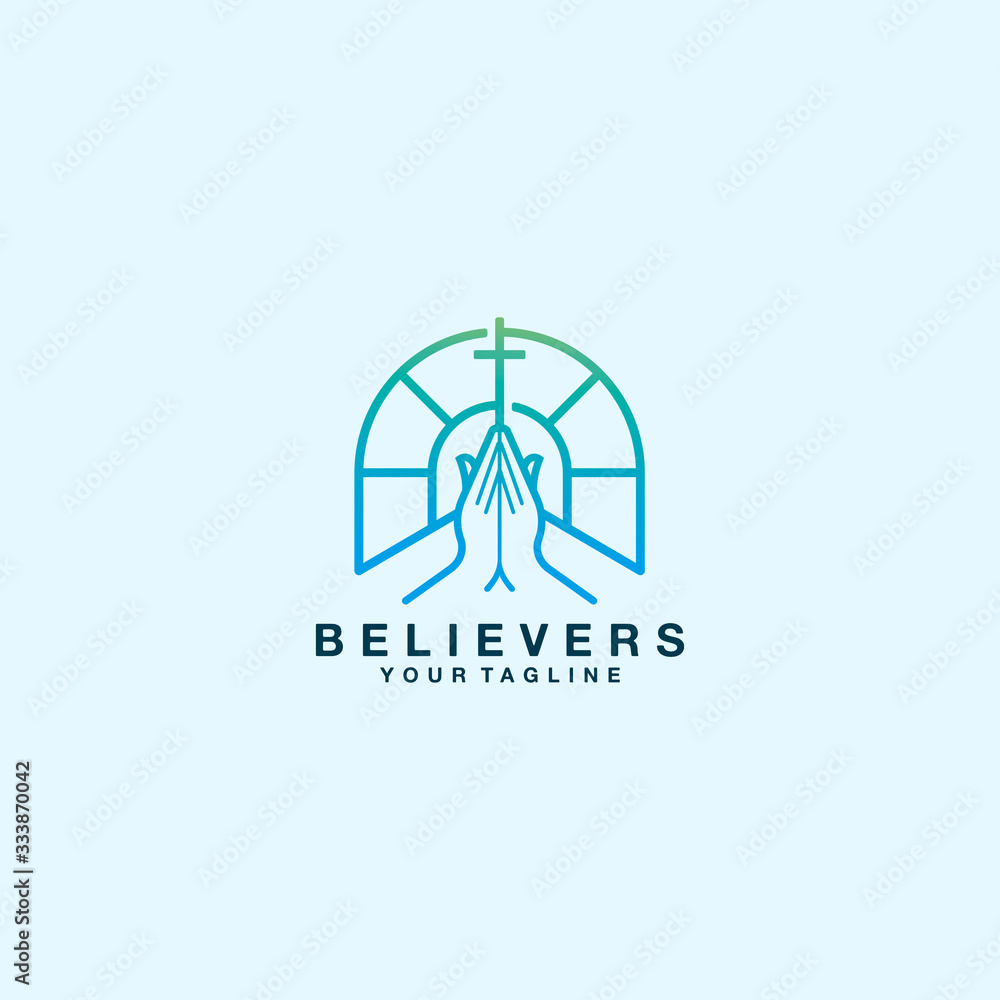 Church Logo Design Template Idea Stock Vector | Adobe Stock
