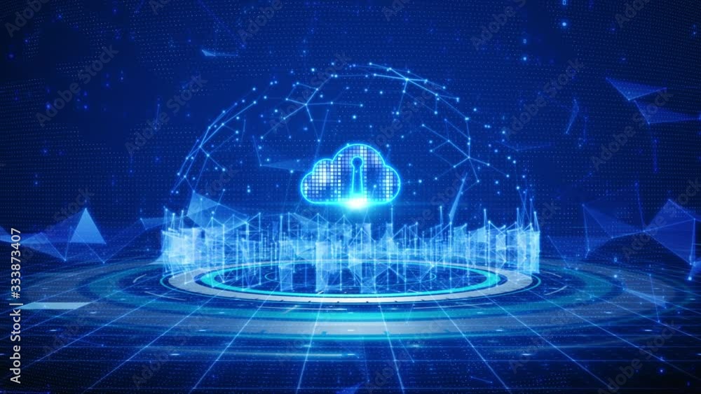 Digital data network connection cloud computing and global ...
