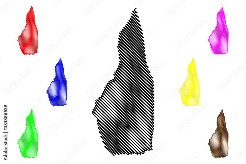 Dededo City (Guam, Territories of the United States) map vector ...