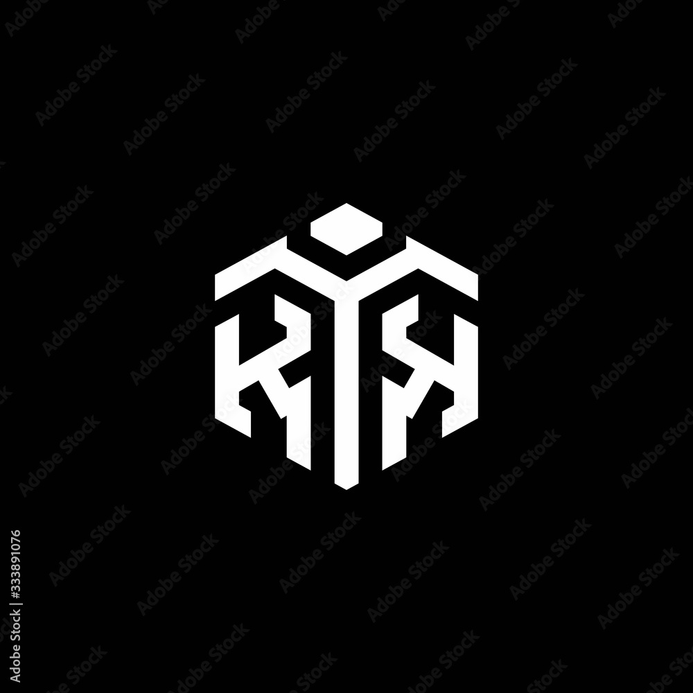 KK monogram logo with abstract hexagon style design template Stock Vector | Adobe Stock