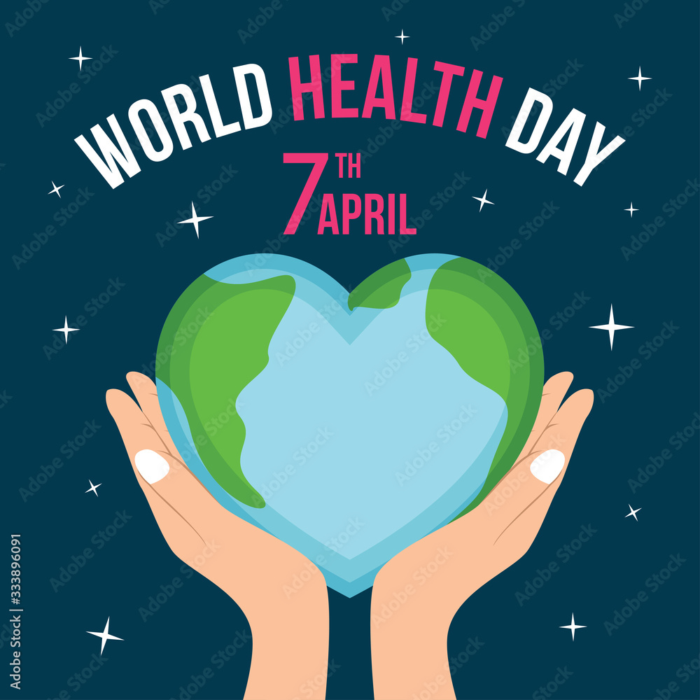 world health day illustration vector, Simple illustration of health day ...