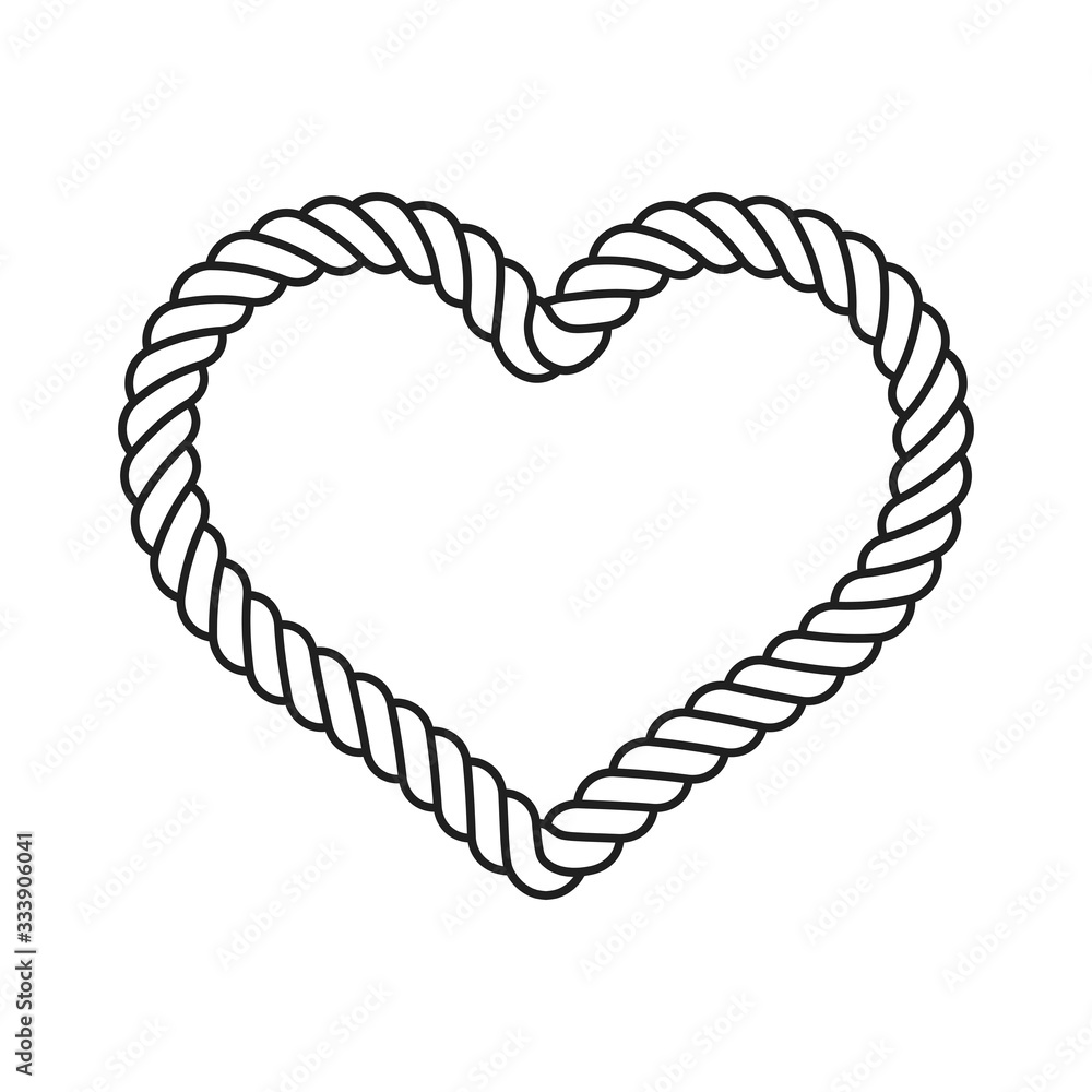 heart vector valentine icon lasso rope logo symbol cartoon character ...