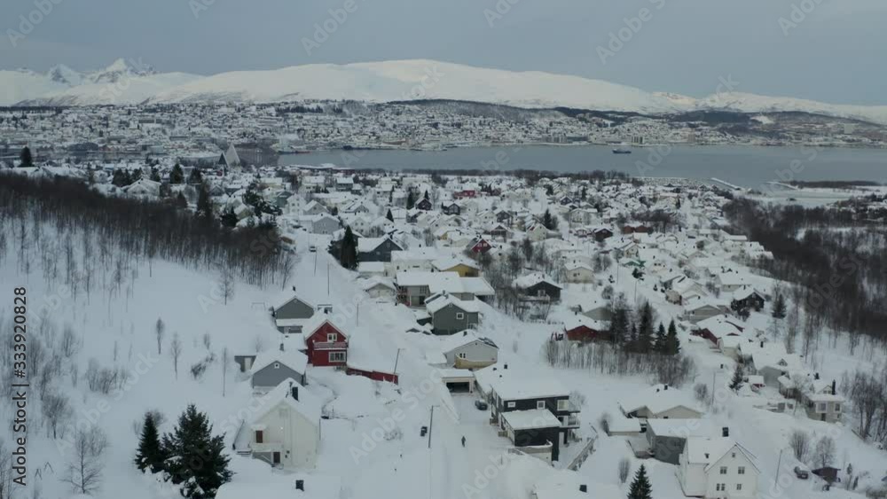 Drone aerial footage of Tromsø, the capital of the Arctic is a lively ...