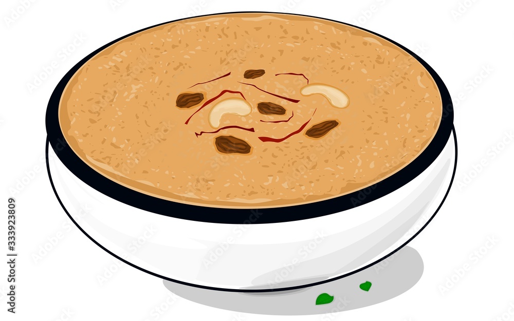 Badam halwa indian Rajasthani Food Vector Stock Vector | Adobe Stock