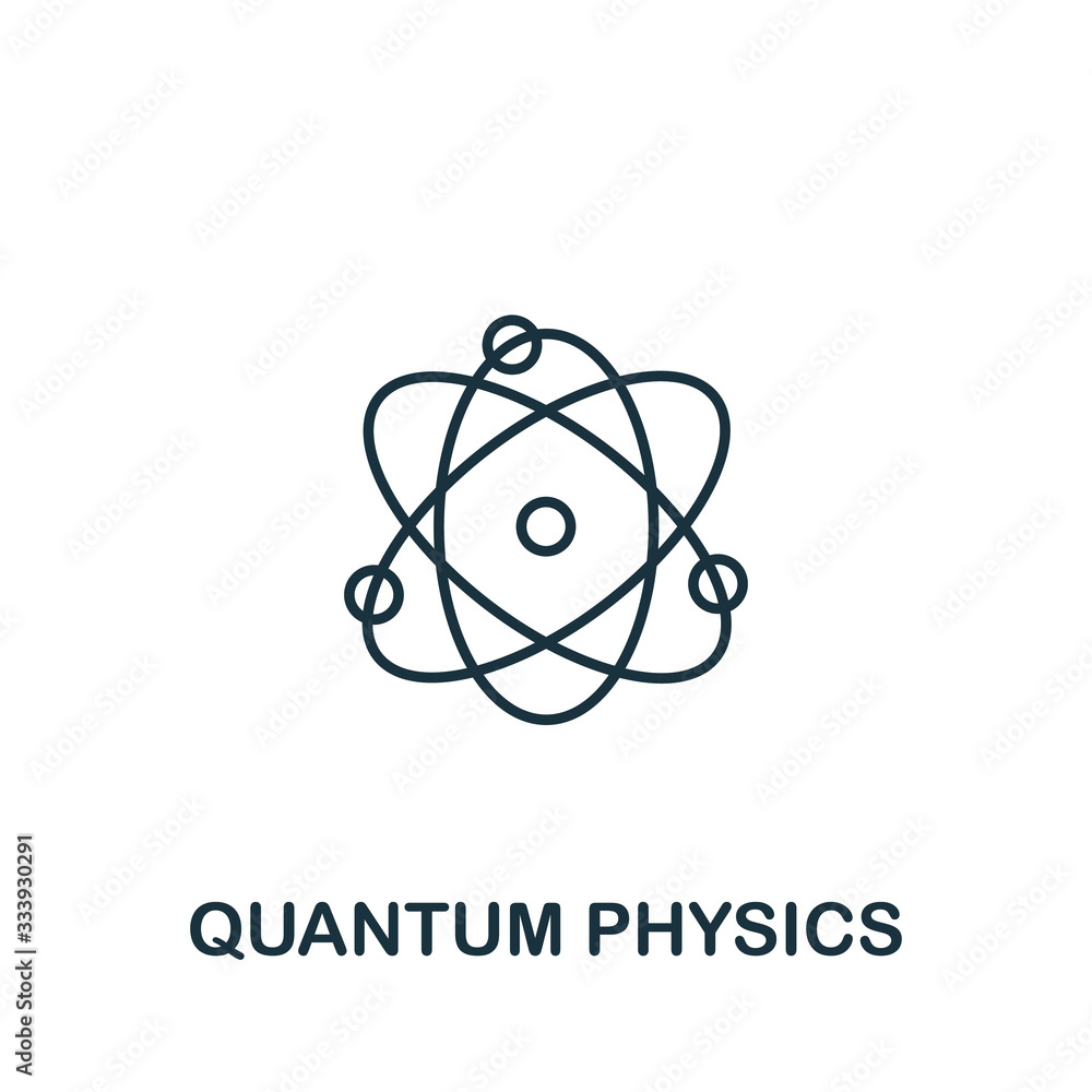 Quantum Physics icon from science collection. Simple line element ...