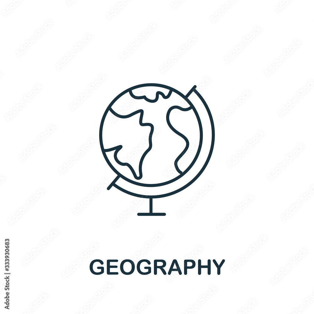 Geography icon from science collection. Simple line element Geography ...