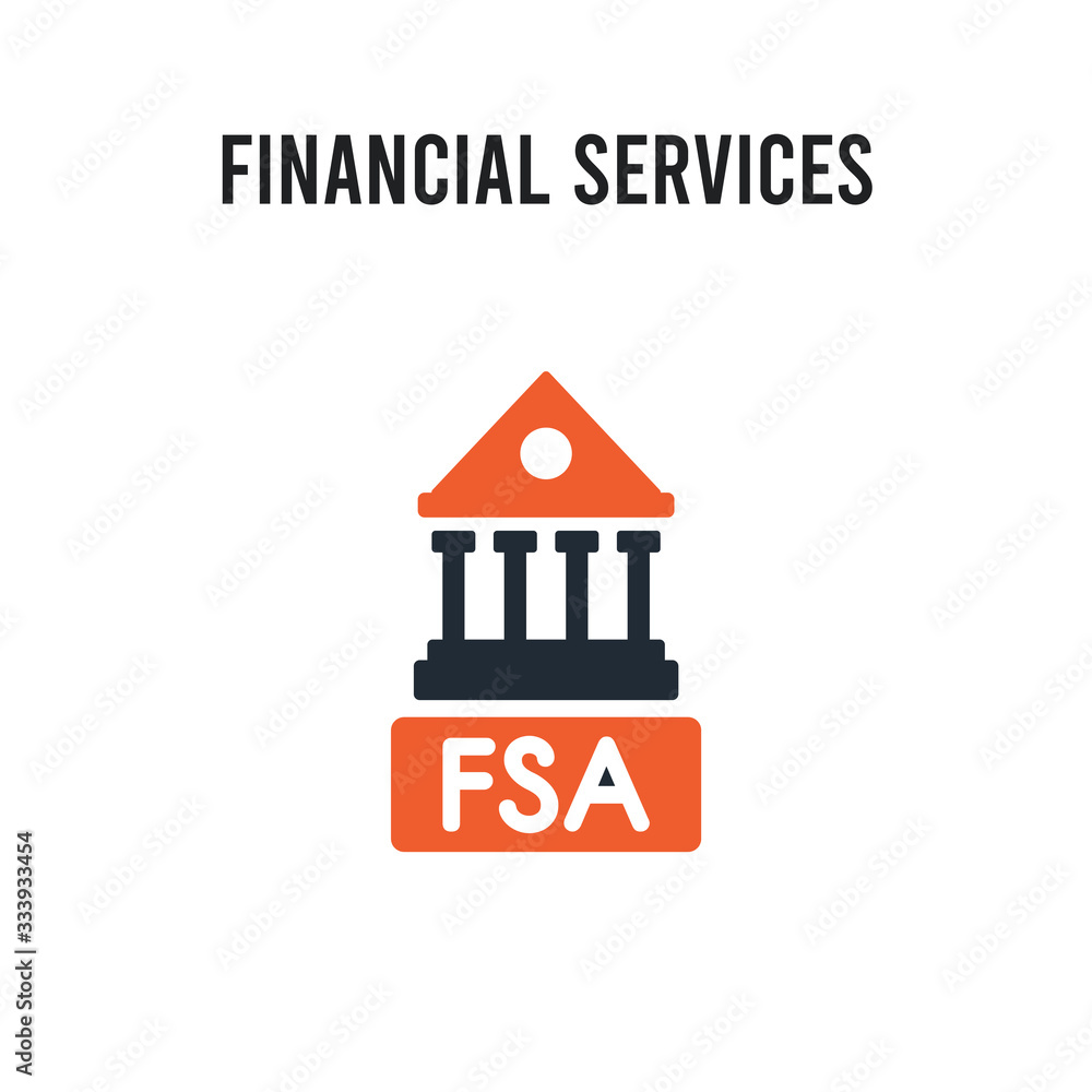 Vecteur Stock Financial Services Authority vector icon on white ...