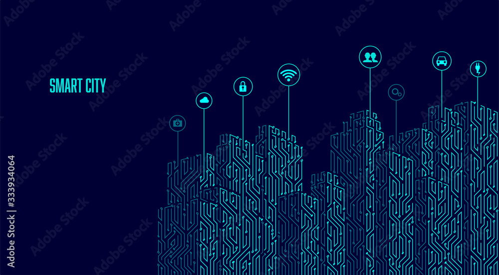 electronicCity Stock Vector | Adobe Stock