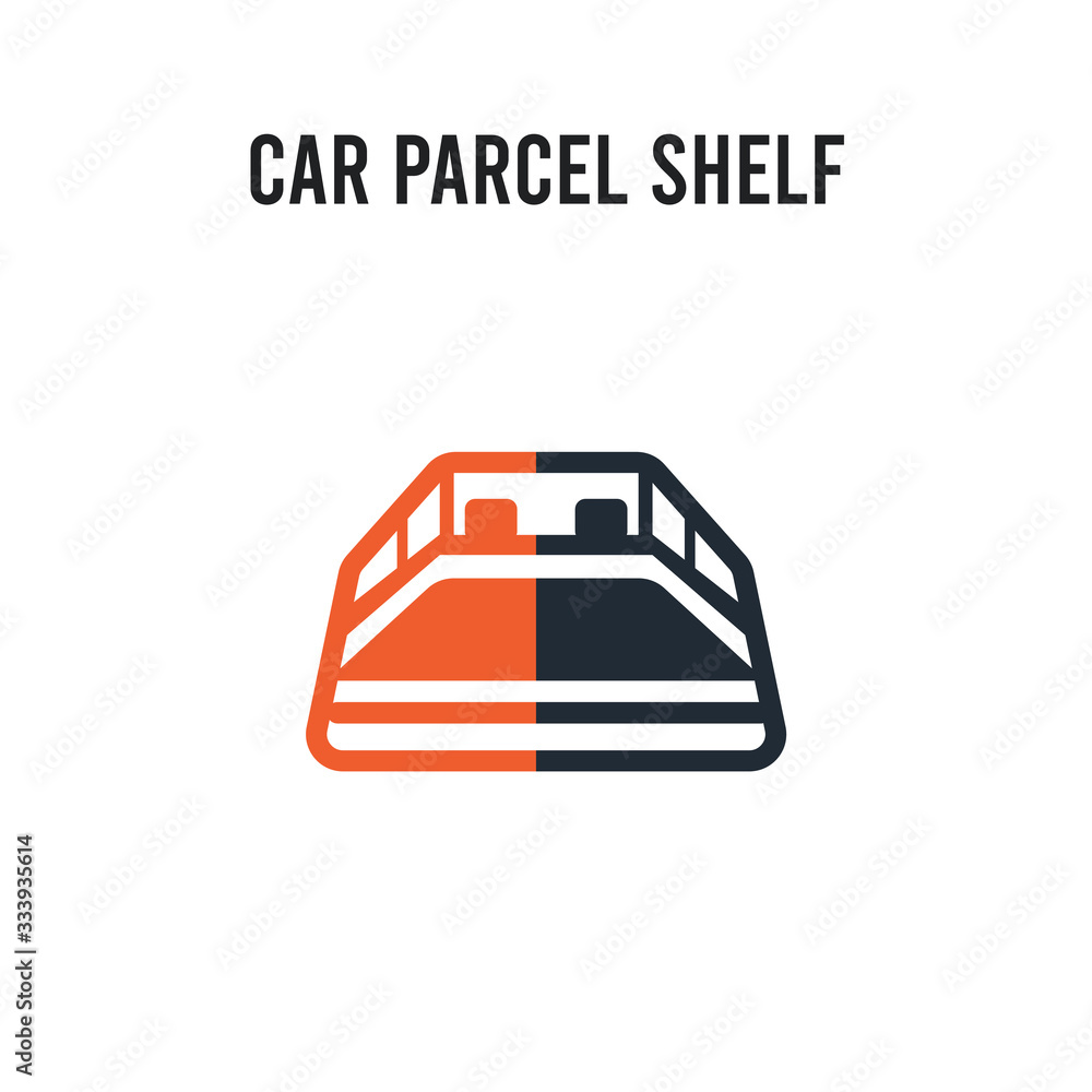 car parcel shelf vector icon on white background. Red and black colored ...