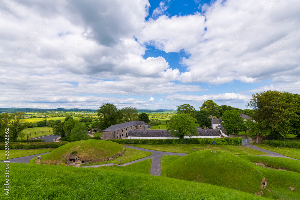 Knowth Neolithic Passage Mound Tombs in Boyne Valley, Ireland Stock ...