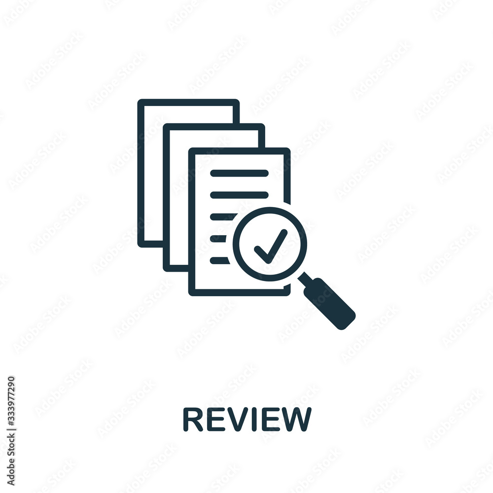 Review icon. Simple element from audit collection. Filled Review icon ...