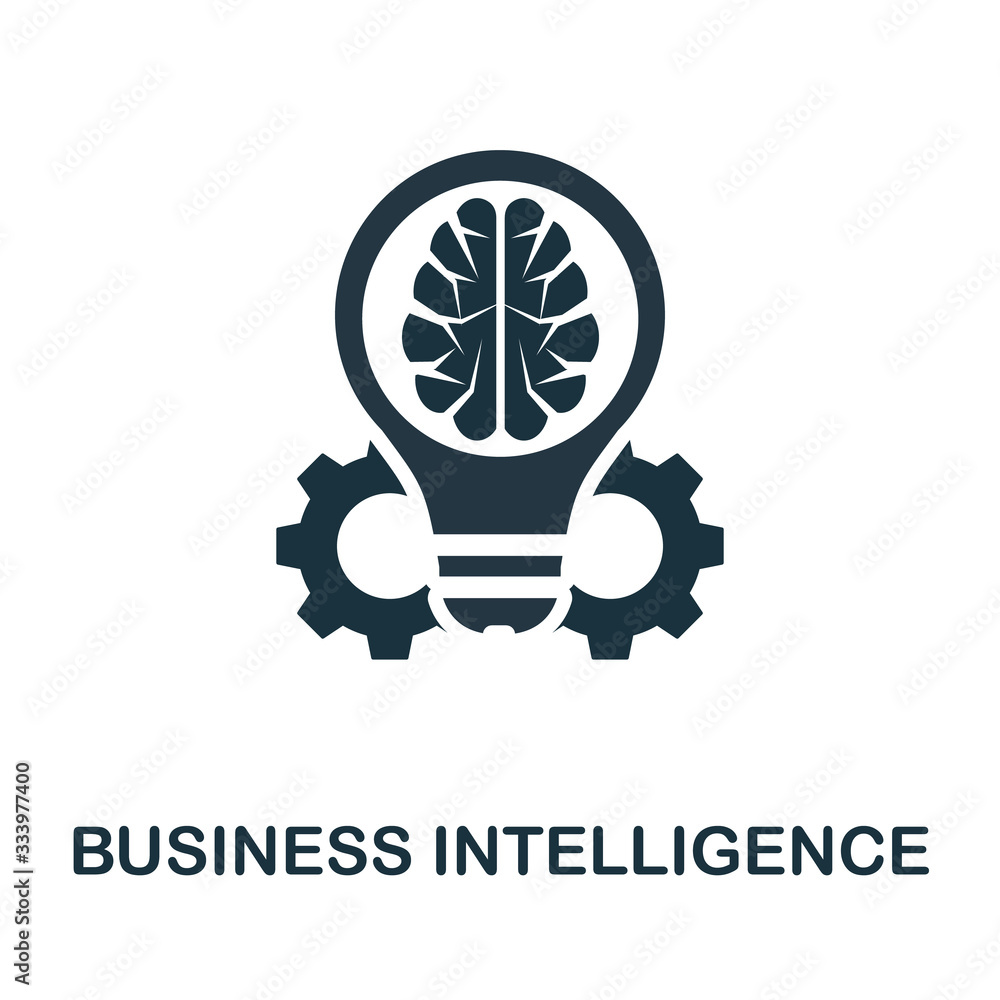 Business Intelligence icon. Simple creative element. Filled Business ...