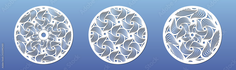 Laser cut template. Circular panel pattern for diy laser cutting with ...