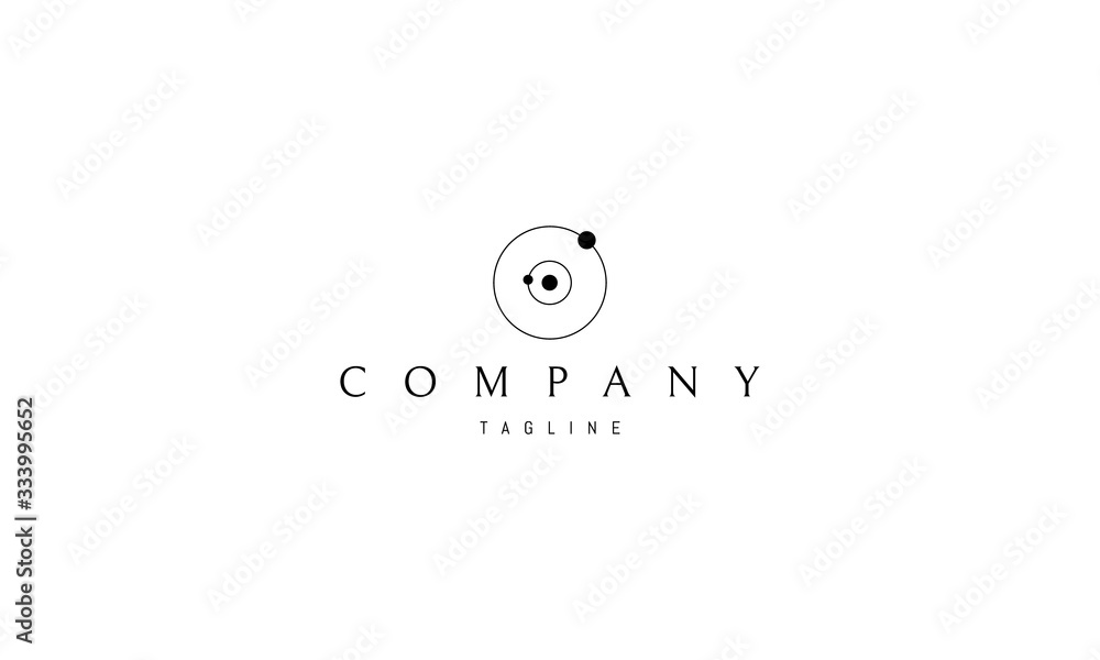 Vector logo on which the abstract image of the solar system. Stock ...