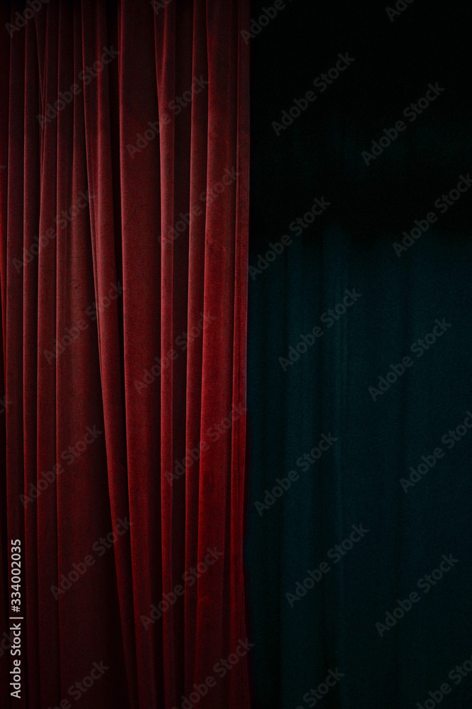Dark Red Velvet Curtain