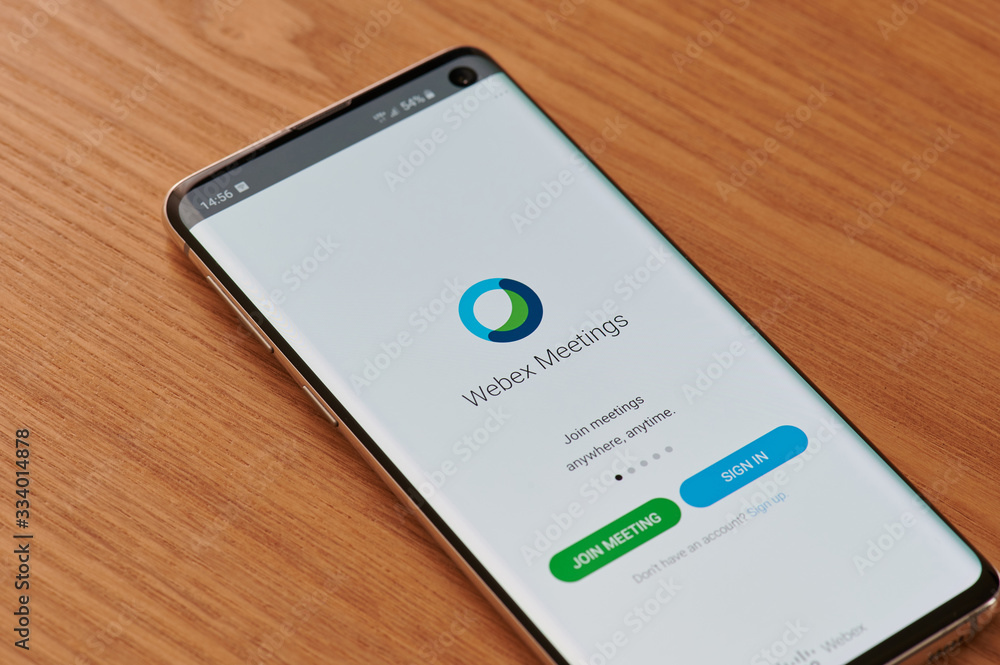 Sign in to Cisco webex meeting app Stock Photo | Adobe Stock