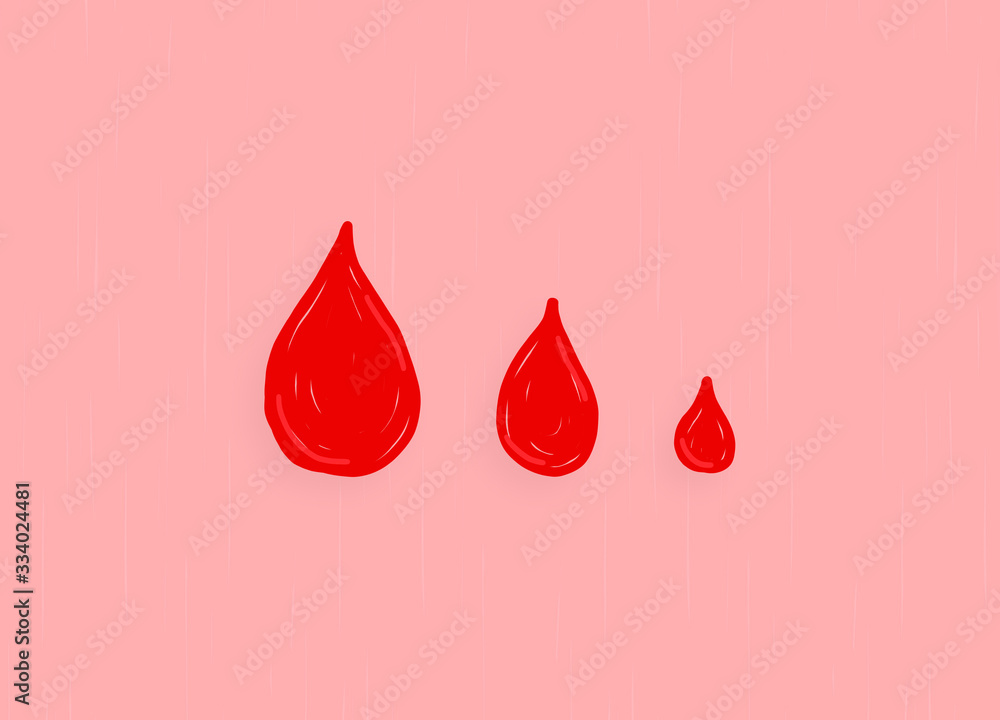Menstruation drops period illustration Stock Illustration | Adobe Stock