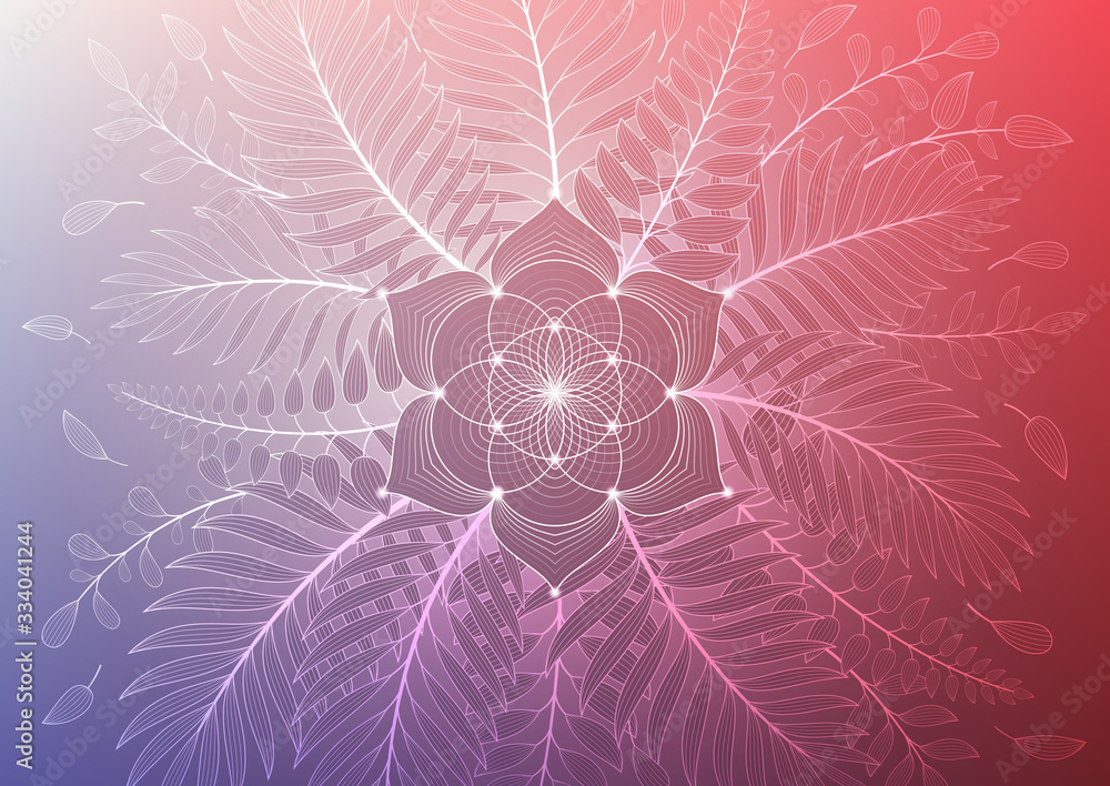 Vector template of banner, horizontal format; Spiritual sacred geometry ...