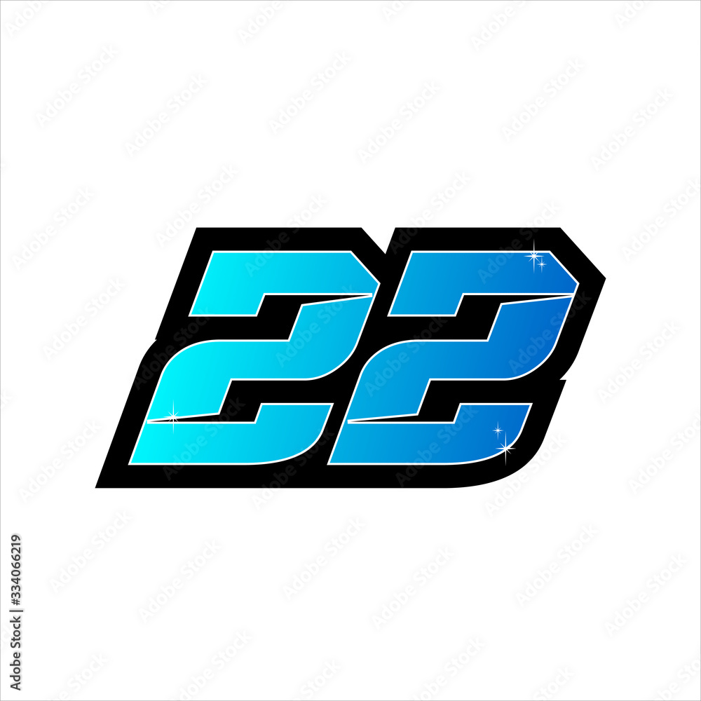 Vecteur Stock Vector Racing number 22, start racing number, sport race ...