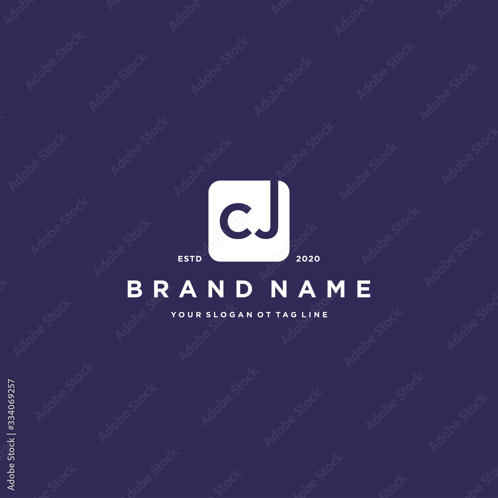 letter CJ logo design vector Stock Vector | Adobe Stock