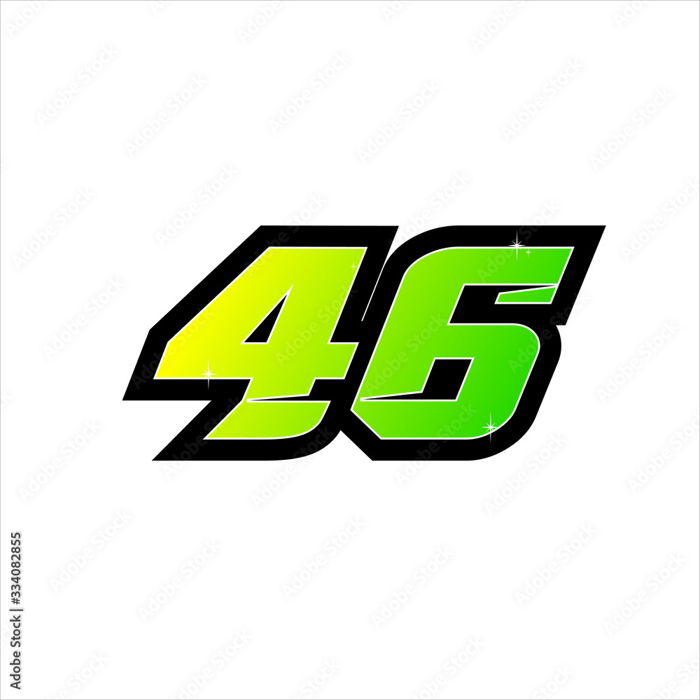 Vecteur Stock Vector Racing number 46, start racing number, sport race ...