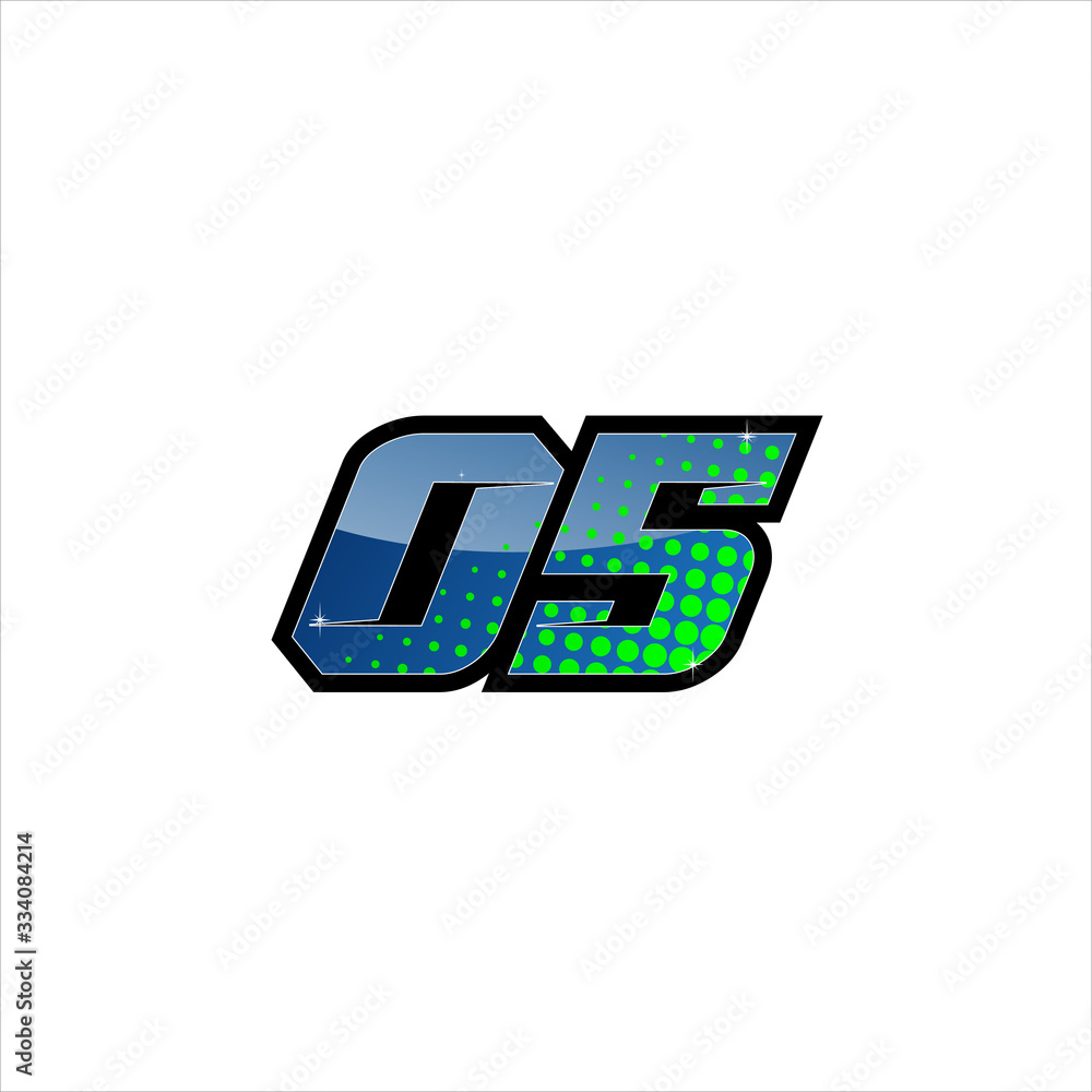 Vector Racing number 05, start racing number, sport race number with ...