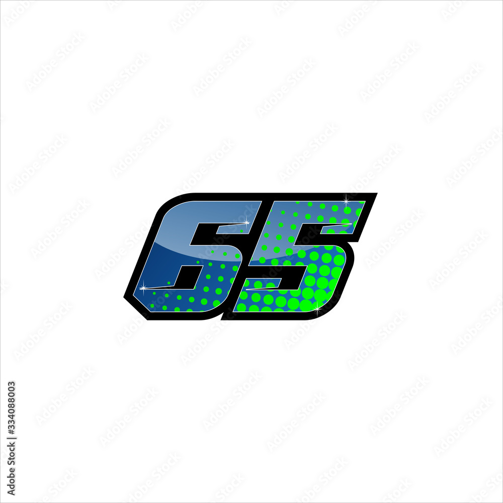 Vector Racing number 65, start racing number, sport race number with ...