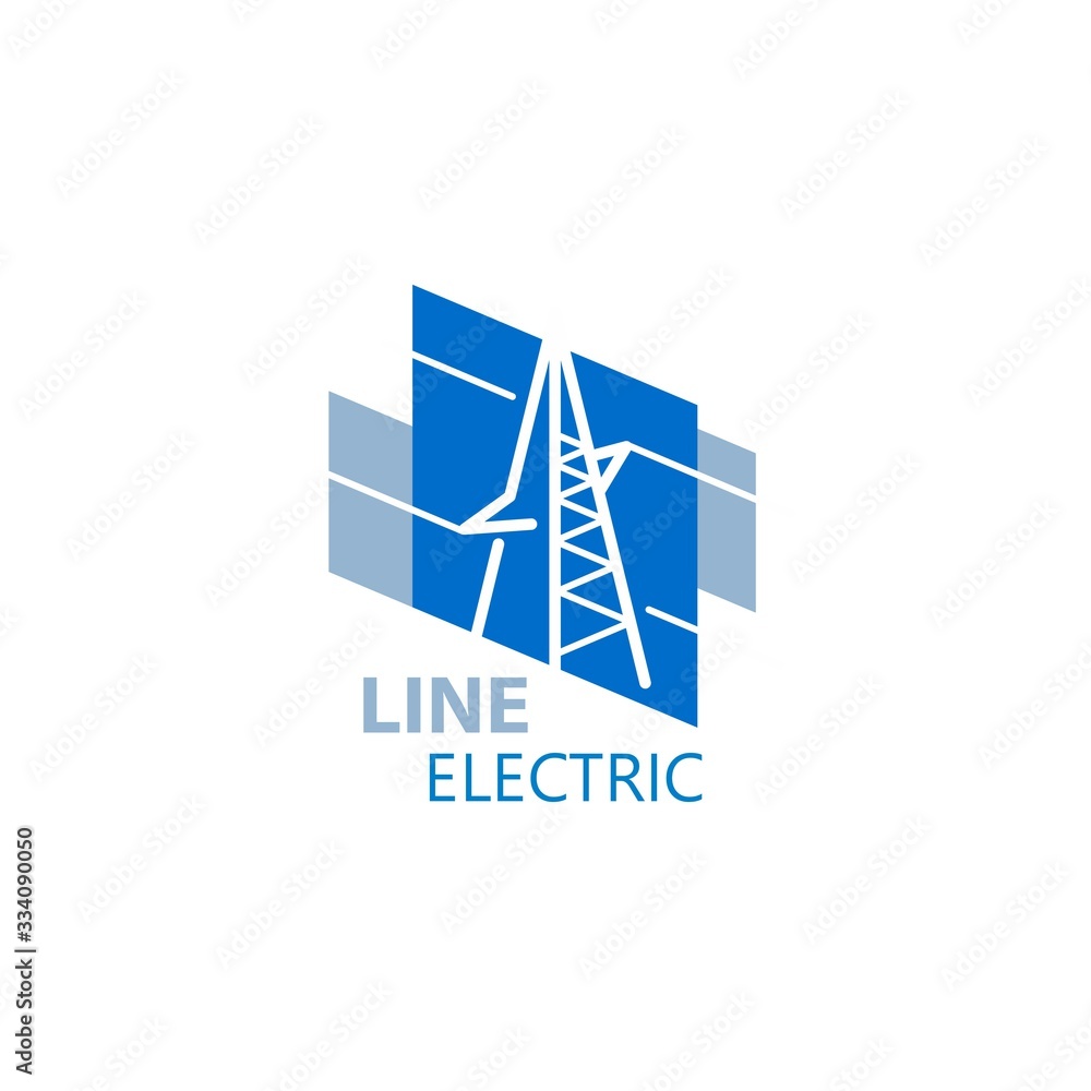 City Electric logo. High voltage pole lines elements. Stock Vector ...