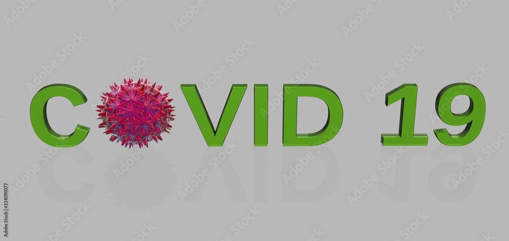 covid 19 text 3d rendering stock image Stock Illustration | Adobe Stock