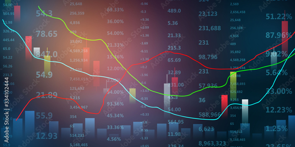 stock market crash caused by, economic graph with diagrams, business ...