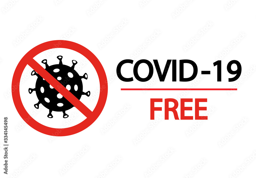 Covid-19 free. Corona virus concept. Stock Vector | Adobe Stock