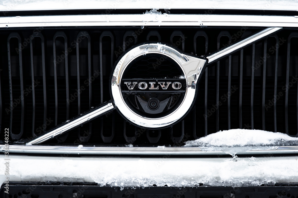 Sankt-Petersburg, Russia - February 08, 2019: VOLVO V90CC, front-side ...