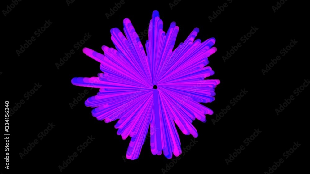 Abstract CGI motion background with animated star explosion shape (full ...