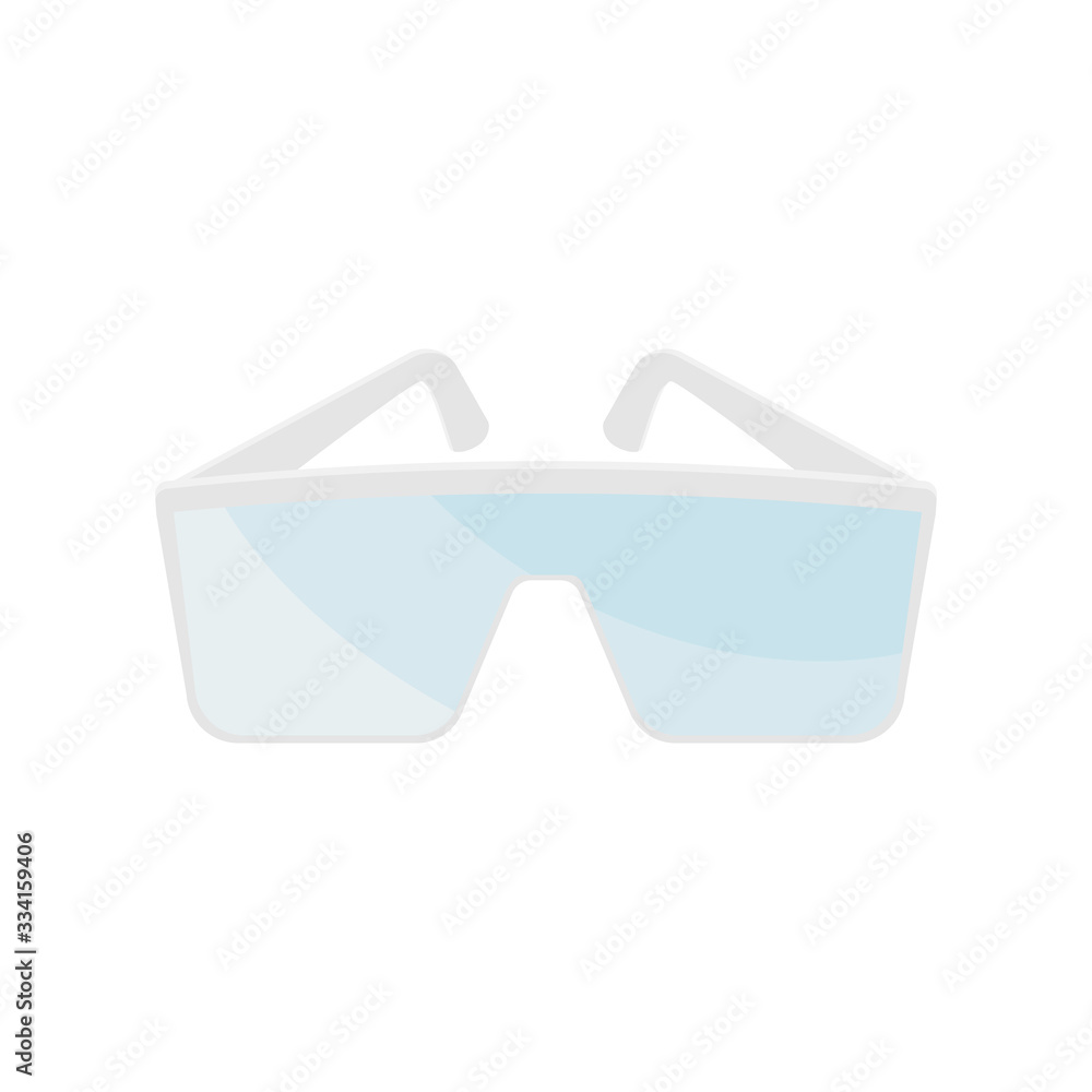 Science laboratory safety glasses equipment. vector illustration Stock ...