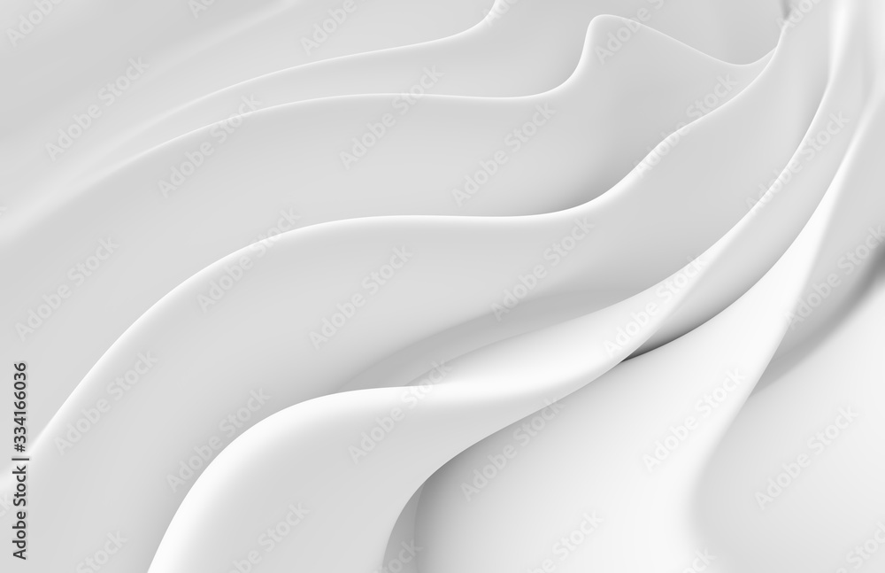 White Wave Background. Abstract Minimal Exterior Design Stock ...