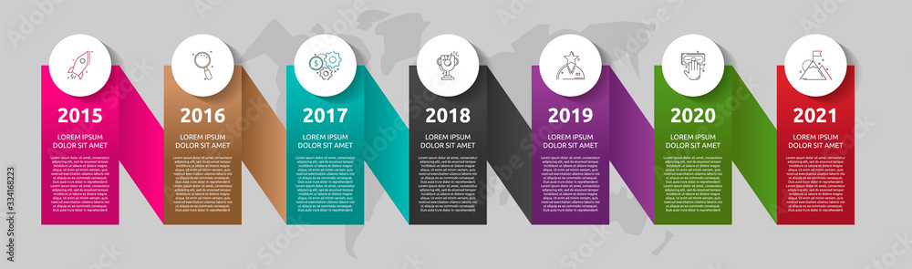 Vector template circle infographics. Business concept with 7 options ...