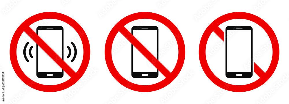 Sign off the phone vector illustration Stock Vector | Adobe Stock