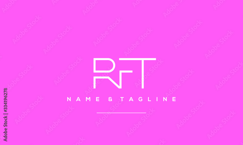 Alphabet letter icon logo RFT Stock Vector | Adobe Stock