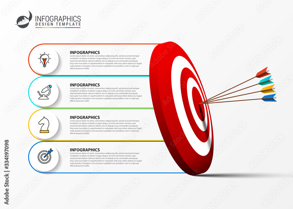 Infographic design template. Creative concept with 4 steps Stock Vector ...
