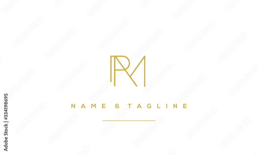 Alphabet letter icon symbol PM Stock Vector | Adobe Stock