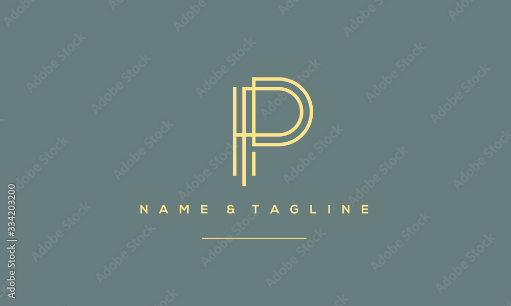 Alphabet letter icon symbol P Stock Vector | Adobe Stock