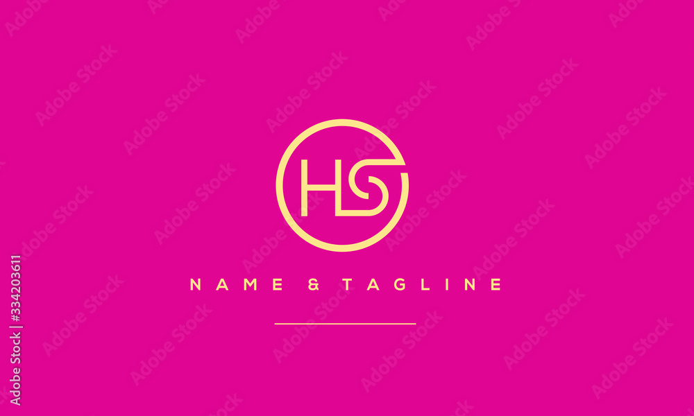 Alphabet letter icon symbol HS Stock Vector | Adobe Stock