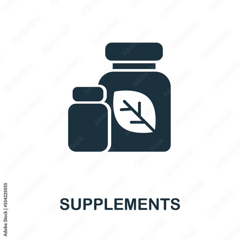 Supplements icon. Simple illustration from healthy lifestyle collection ...
