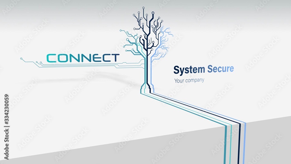 Growing Tree Connection with Title Stock Template | Adobe Stock